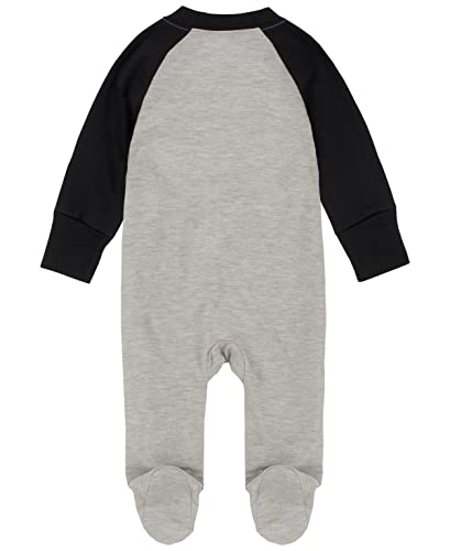 Under Armour Baby Boys Footie, Zip-up Closure, Logo & Printed Designs Coverall, Mod Gray Raglan, 0-3 Months US