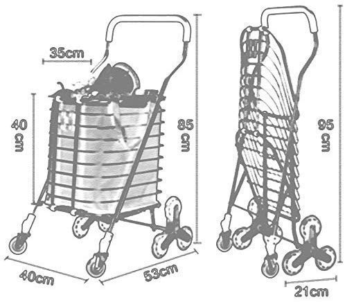 Shopping Trolley on Wheels Multi Function Shopping Cart 8 Wheel Climbing Trolley Lightweight Folding Wheeled Rolling Luggage Cart Storage Hand Trucks,
