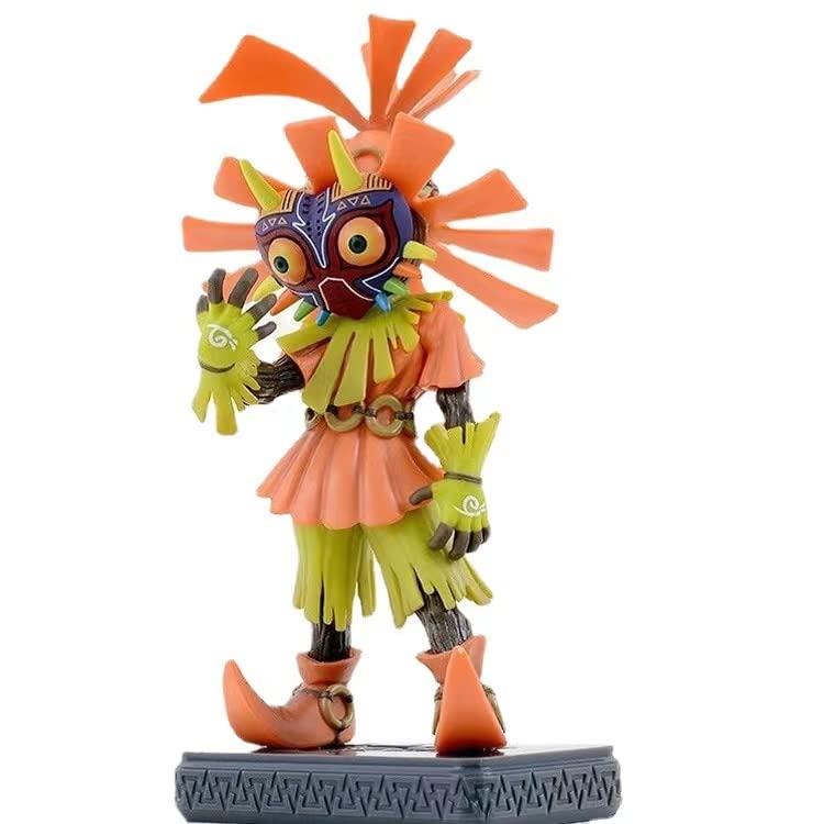 SEYUMI Majoras Mask Figures, Majora's Mask Skull Kid Action Figure, 6 Inch Link Action Figures PVC Collectible Model, Multicolor