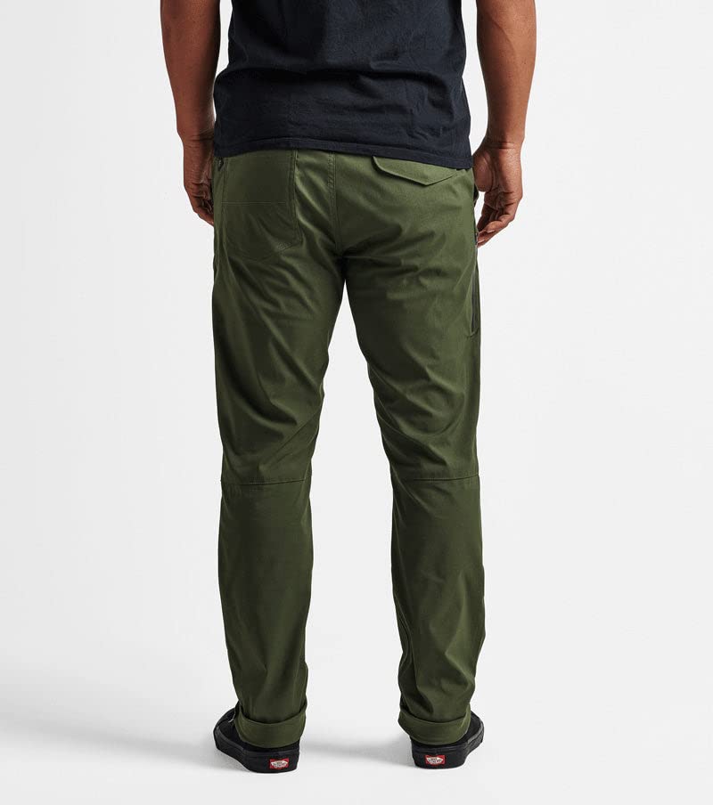 Roark Mens Explorer Adventure Pants, 4-way Stretch Nylon for Mobility and Quick Drying, Dark Military, 36