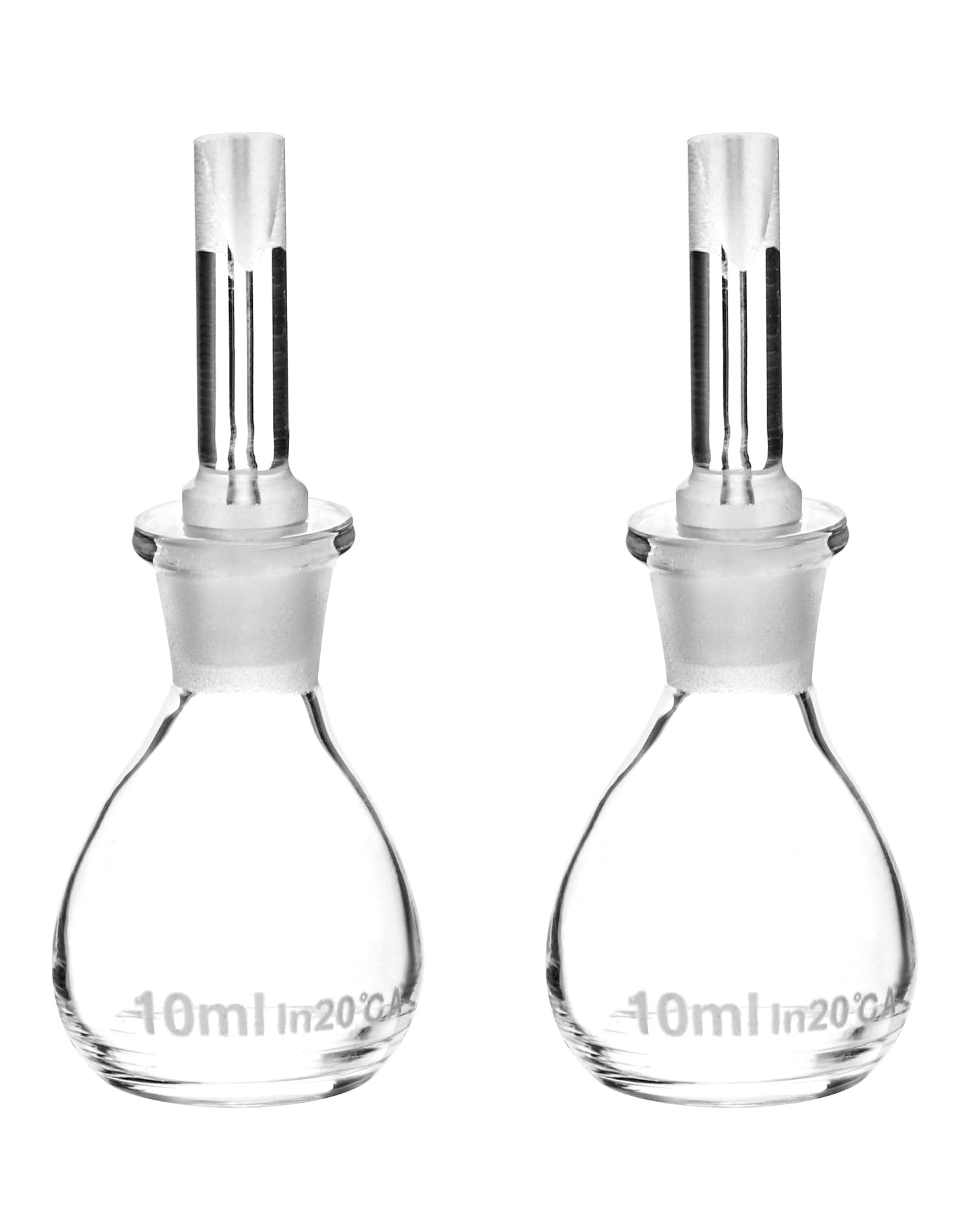 QWORK Specific Gravity Bottle, 2 Pack 10ml