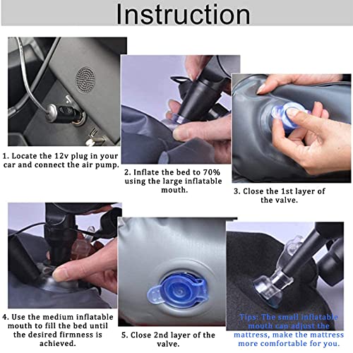 LMZX Air Mattress Bed for Tesla Model Y, 3, S, X 5 Seater,Inflatable Bed Camping Accessories Mattress(Multi-Purpose)