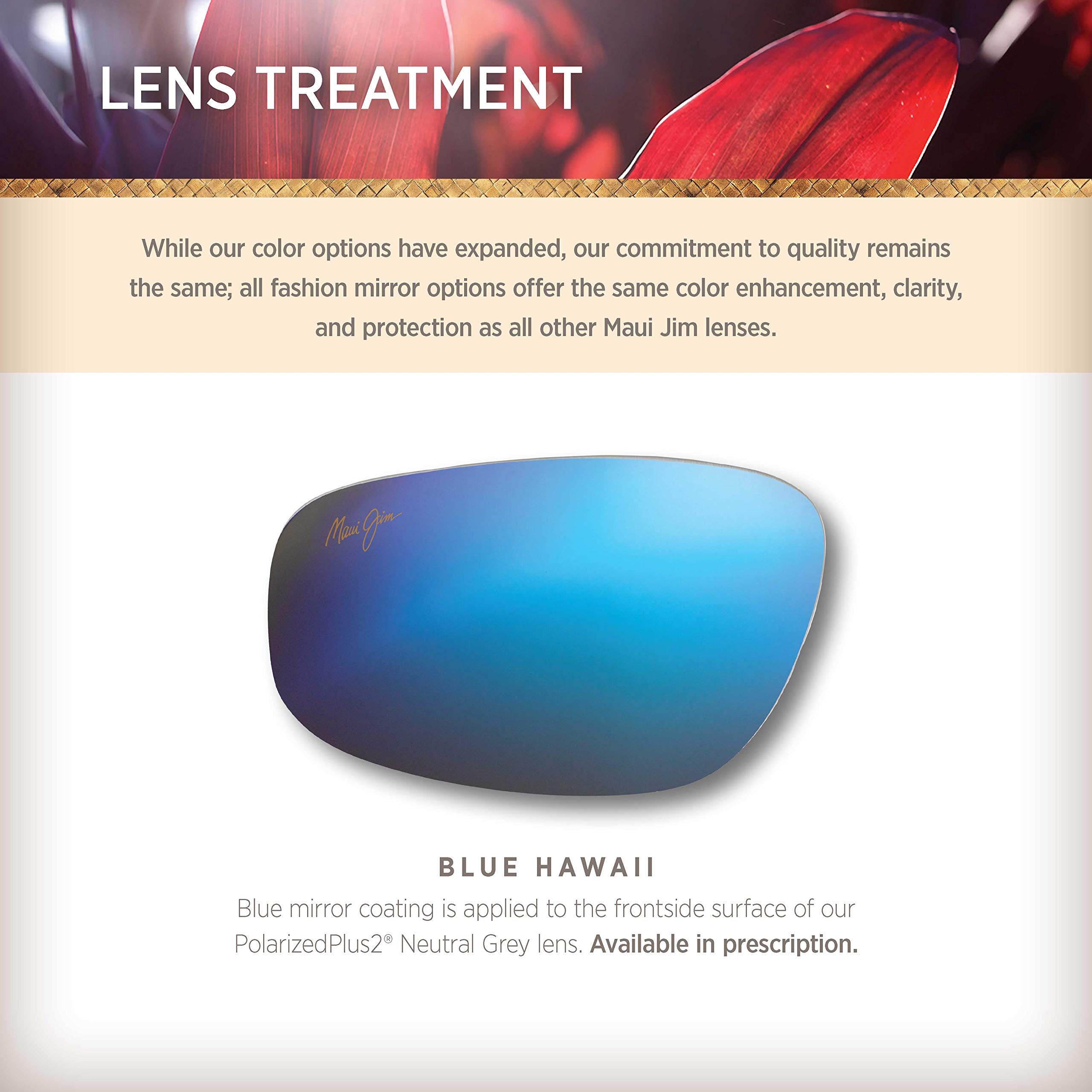 Maui Jim Men's and Women's Ekolu Polarized Classic Sunglasses, Blue/Green/Grey/Blue Hawaii, Medium