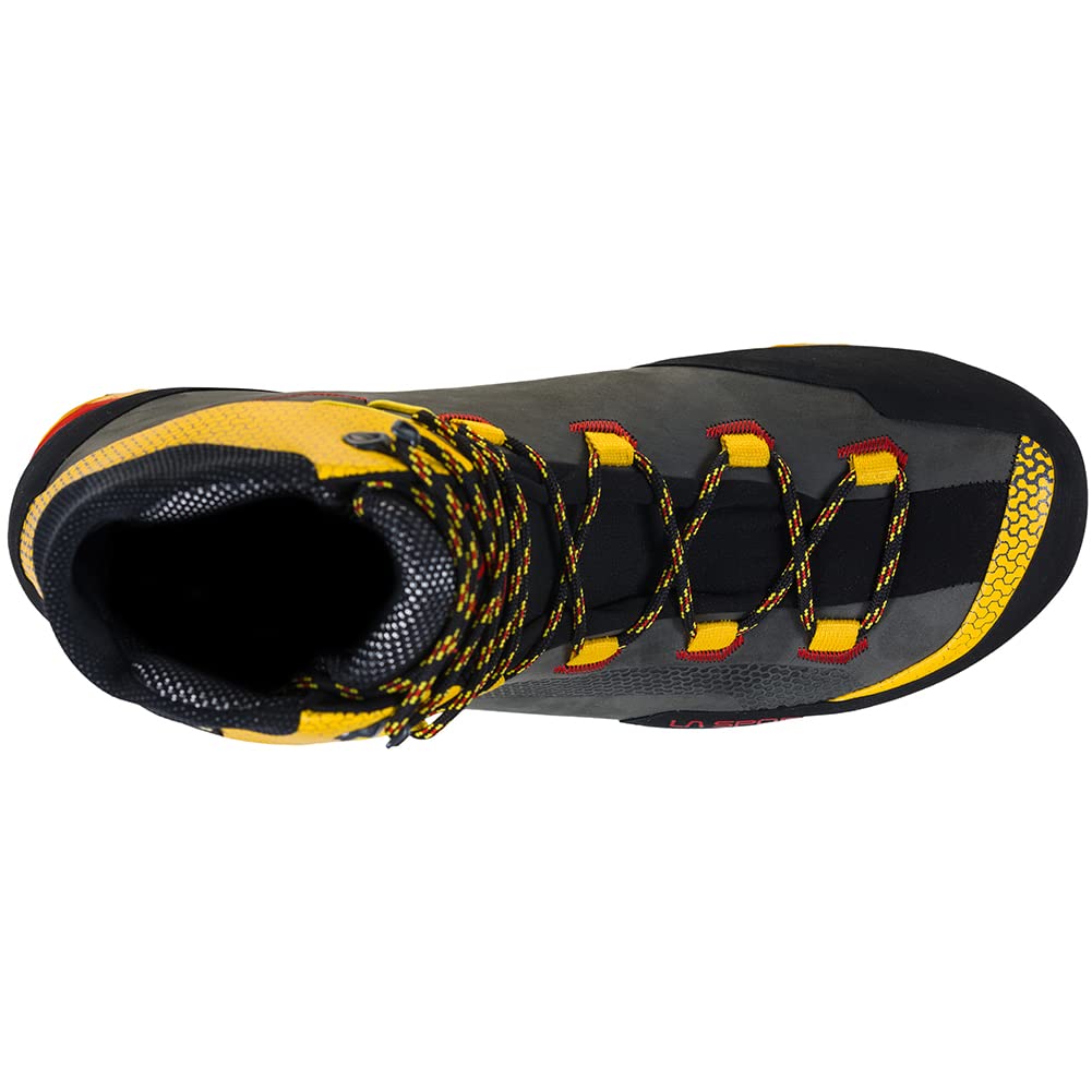 La Sportiva Mens Trango Tech Leather GTX Mountaineering/Hiking Boots, Black/Yellow, 8.5