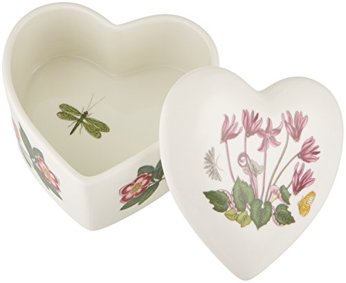 Portmeirion Botanic Garden Set of 3 Covered Boxes | 3.5 Inch Mini Boxes | Ideal for Storing Trinkets and Jewelry | Assorted Floral Motifs | Dishwasher Safe