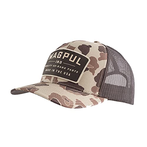 Magpul Standard Trucker Hat Snap Back Baseball Cap, One Size Fits Most, Go Bang Raider Camo