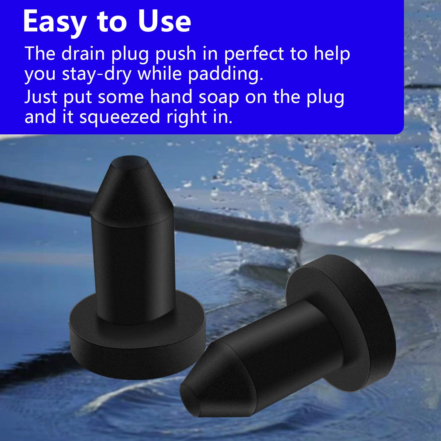 Kayak Scupper Hole Plugs (Black)