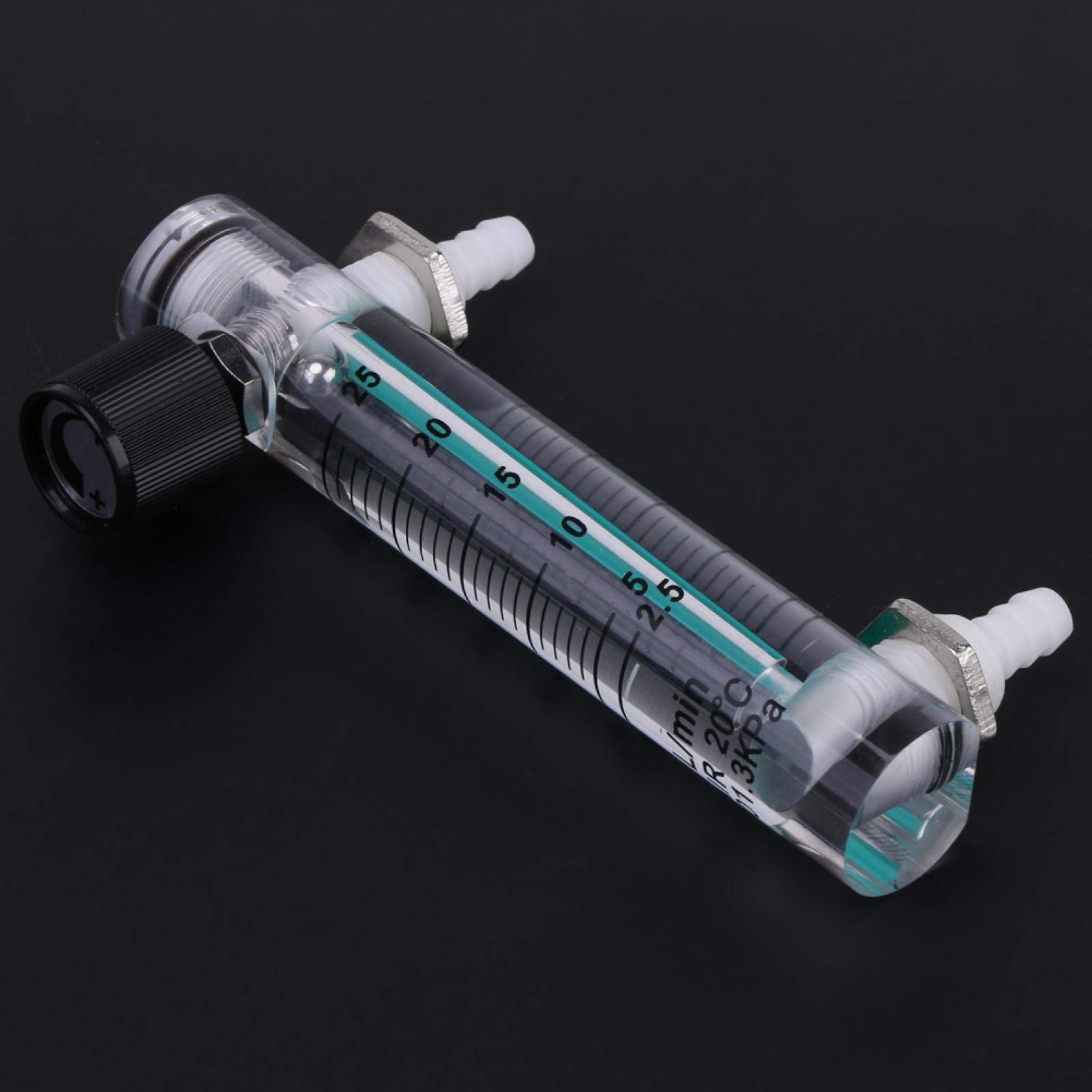 Tube Type Acylic Flowmeter, Air Flowmeter Oxygen Flowmeter,LZQ-5 Flowmeter 2.5-25 LPM Flow Meter with Control Valve for Oxygen/Air/Gas