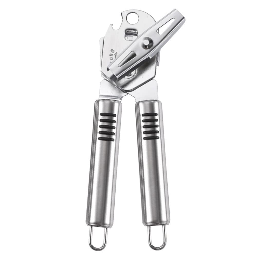 Stainless Steel Can Opener, Three-In-One Multifunctional Can Opener, Manual Powerful Can Knife, The Bottle Opening Can Be a Strong Professional Chef Suitable For Opening Various Cans