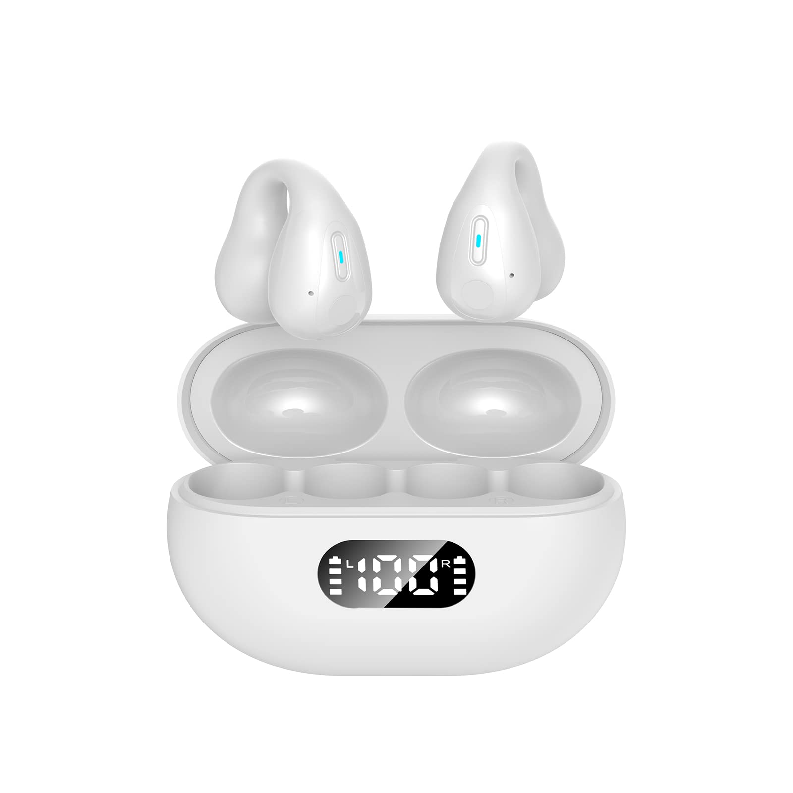 Wireless Ear Clip Bone Conduction Headphones Bluetooth Waterproof Mini Sports Running Earring Open Earbuds