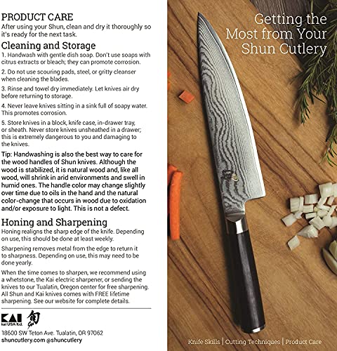 Shun Cutlery 6-Slot Slimline Knife Block, Made from Tough, Sustainable Bamboo, Authentic, Japanese Universal Knife Block, Knife Holder for Kitchen Counter