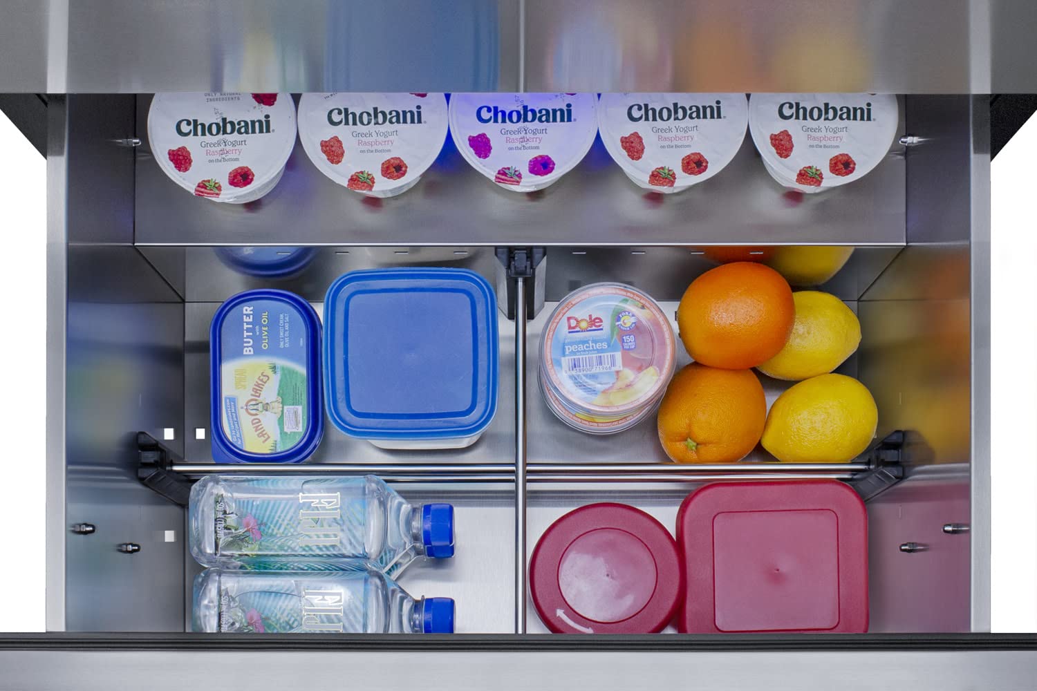 Summit Appliance SPR275OS2D 27" Wide 2-Drawer All-Refrigerator, 4.83 cu.ft; Stainless Steel Drawers; Wweatherproof; Frost-free; LED Lighting; Digital Thermostat; Drawer Dividers