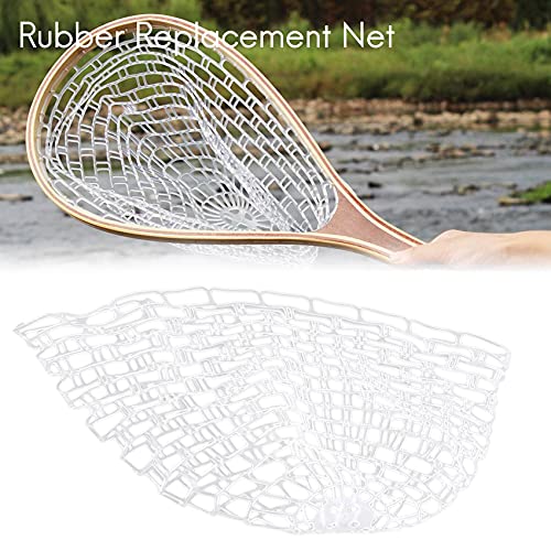 QULIT 47 Inch Clear Rubber Replacement Net Replacement Bag for Fly Fishing Landing Net Fishing Tackles