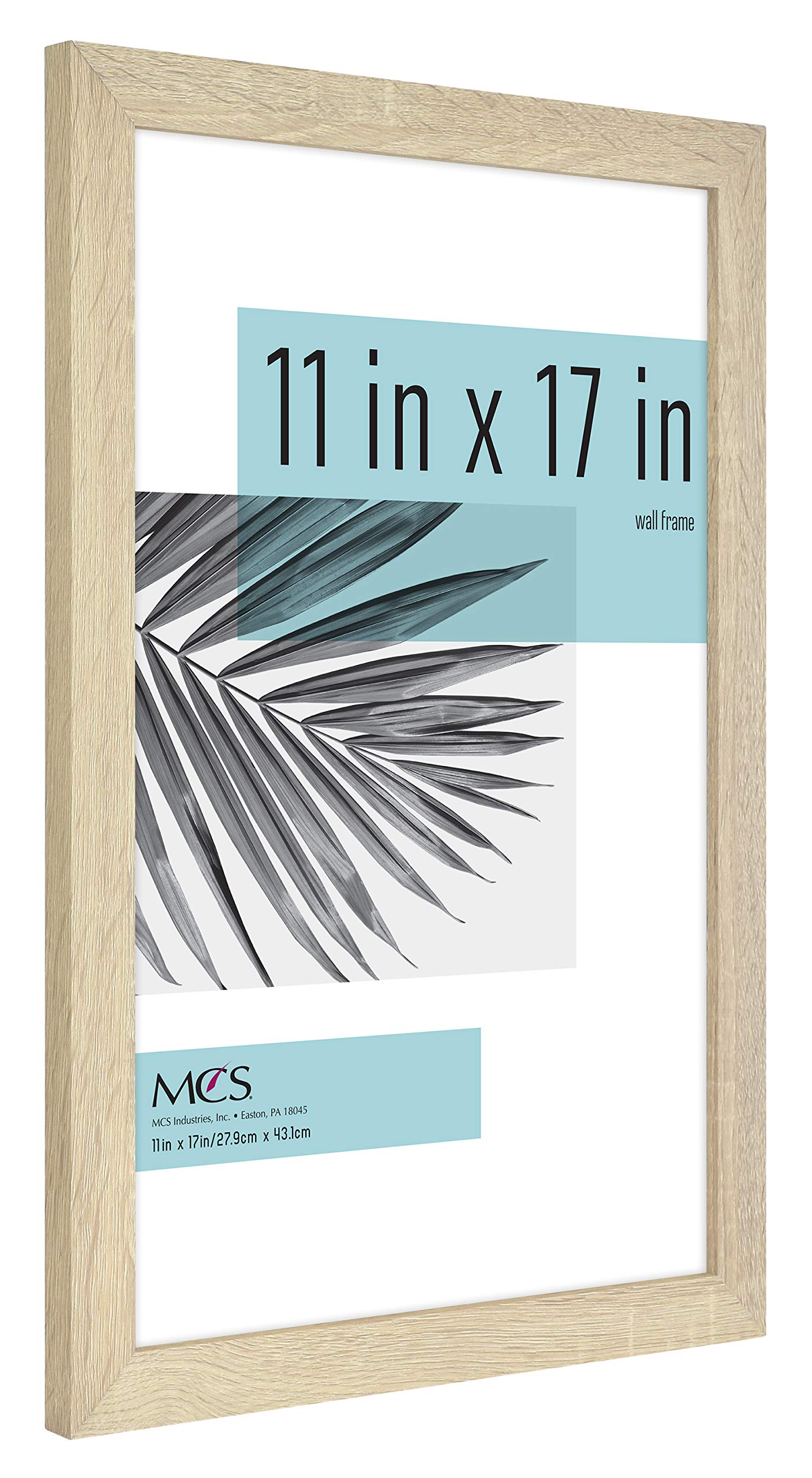 MCS Studio Gallery 11x17 Picture Frame Natural Woodgrain, Rectangle Photo Frame for Photos, Posters & Art Prints (2-Pack)