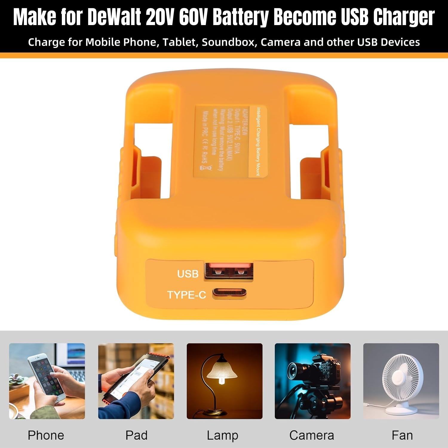 USB Charger Adapter for Power Tool Battery (2Pack for M18 USB Charger Adapter)