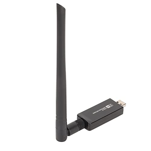 WiFi Adapter, Compact Portable 1200M Convenient Practical Dual Band ABS Material Wireless Network Card 16dBm FR Power for Home