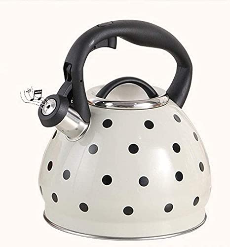 Tea Kettle Stovetop Whistling Teapot Stainless Steel Whistling Kettle 3L Whistling Teapot Water Kettle Boiling Kettle With Heat Insulating Handle Whistle Kettle Stove Top Kettle (Color : Red, Size :