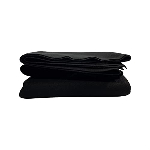 Zaza Design Acrylic Felt Fabric by The Yard - Use This Soft Felt Roll for Sewing, Cushion, and Padding, DIY Art & Craft - 72 Inches Wide & 1.6mm Thick Felt - Black, 1 Yard