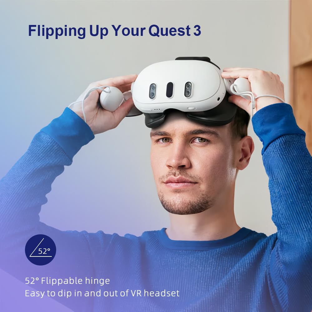 QWOS RGB Comfort Battery Head Strap 8000mAh Compatible with Oculus Quest 2