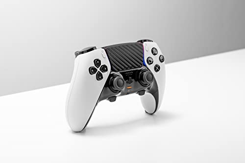 Skin Compatible with Dualsense Edge - TouchProtect Cover to Protect, Add Style, & Enhance Your PS5 Dualsense Controller's Trackpad with Texture! (Carbon Fiber - Black)