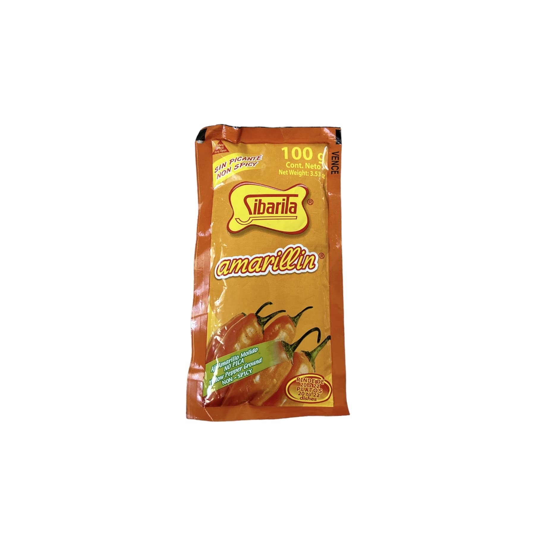 Sibarita Amarillin Ground peruvian Yellow Chili Pepper NON SPICY Peruvian Seasoning 100g
