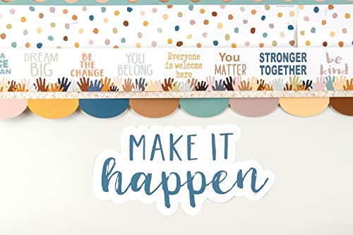 Teacher Created Resources Everyone is Welcome Helping Hands Straight Border Trim (TCR7124)