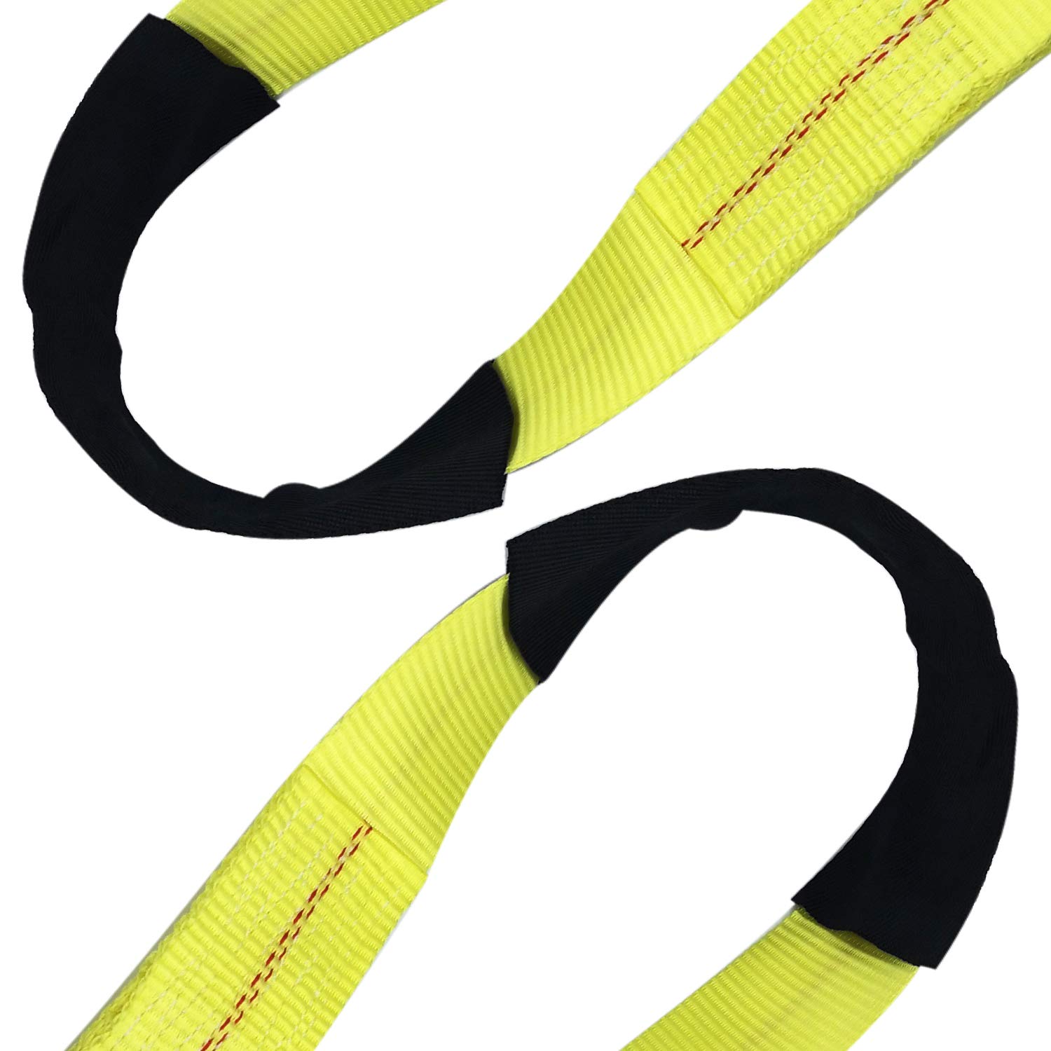 KJE Axle Tie Down Strap, 2"X36" Premium Axle Tie Down Strap with D-Ring Up to 10000lbs Capacity and Protective Sleeve-High Tension Proof & Heavy-Duty (1PSC x 10000LBS)