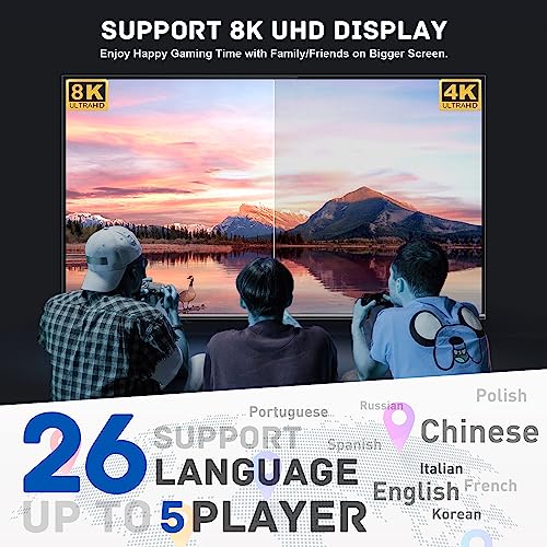 Super Console Cube X3 Retro Game Console Built-in 100000+Games,Video Game Console with EmuElec 4.5/Android 9.0/CoreE,8K UHD Output,2.4+5G,BT 4.0,Emulator Console Compatible with Most Emulators (256GB)