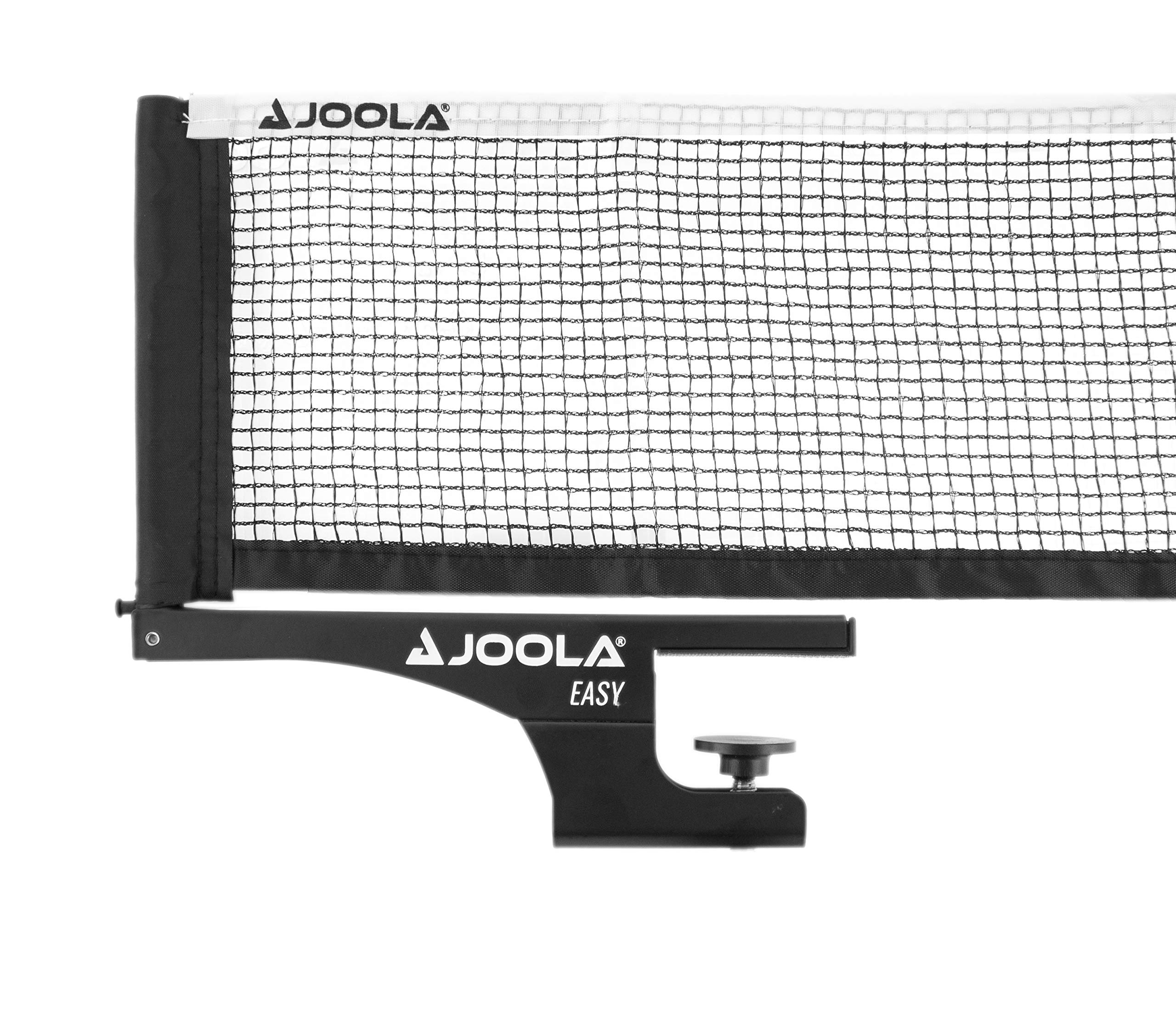JOOLA Easy Competition Table Tennis Net and Post Set - Portable and Easy Setup 72" Regulation Size Ping Pong Screw On Clamp Net