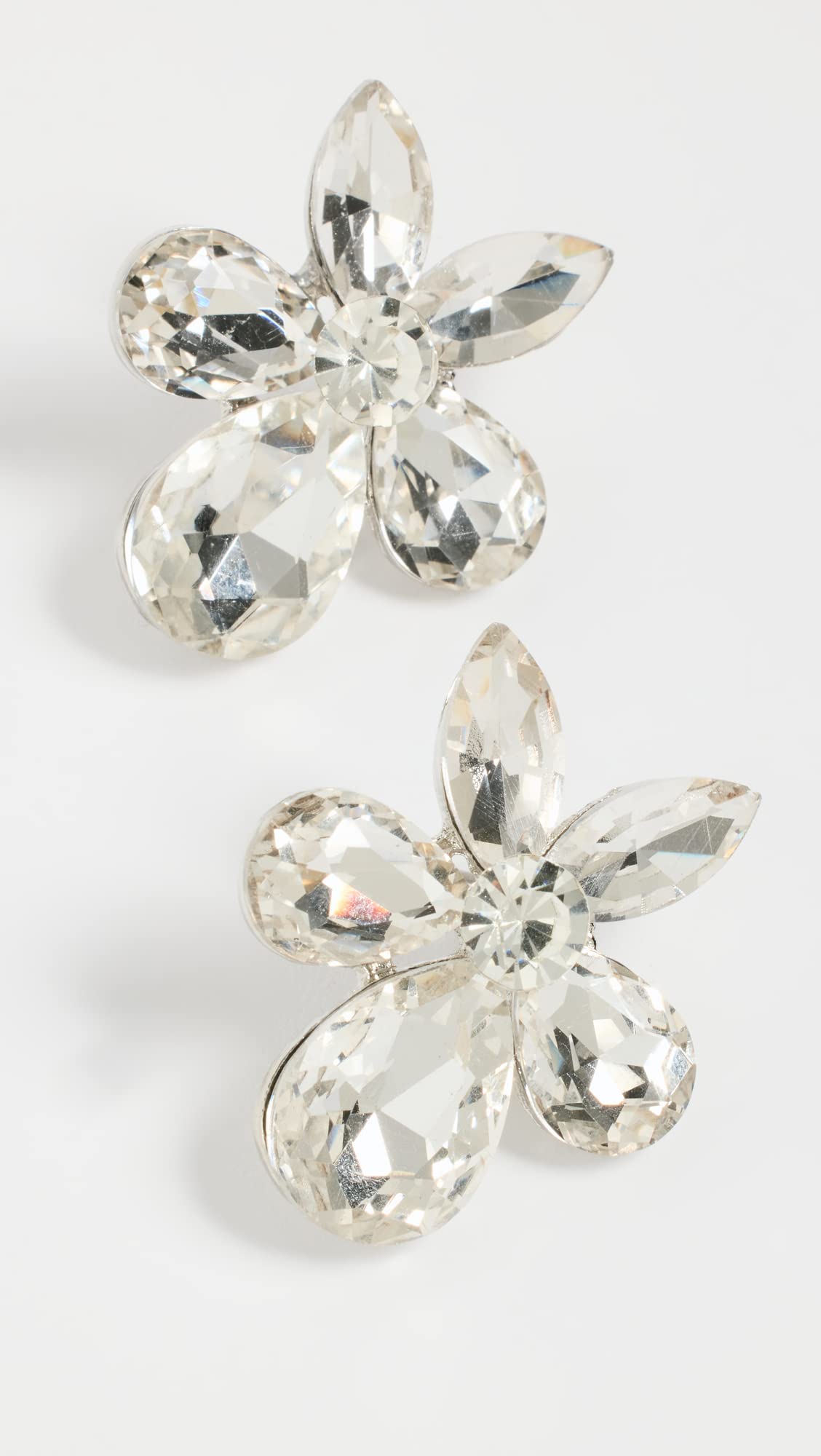 SHASHI Women's Fleur Studs, Silver, One Size