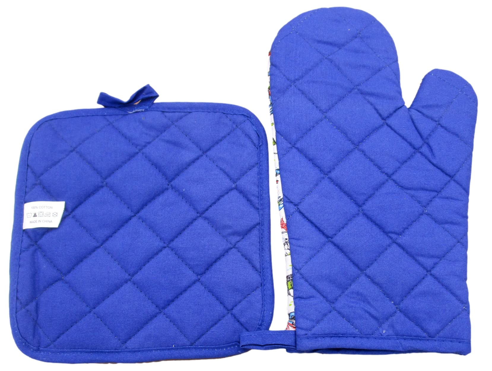 Nautical Kitchen Gift Set: Pot Holders and Oven Mitts (Sealife - Lobsters, Crabs, Octopuses)