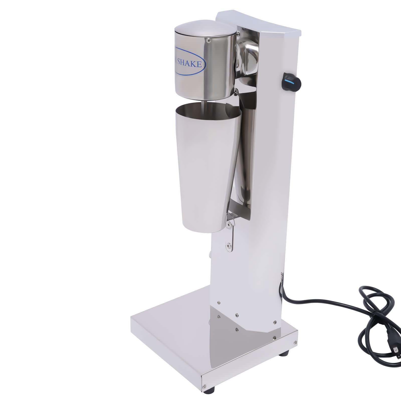 YETINGSHOP Milkshake Maker, 180W Stainless Steel Electric Milkshake Maker Machine, Single Head Commercial Drink Mixer for Milkshake Mixed Drink, 800ml Cup, Infinitely Variable Speed