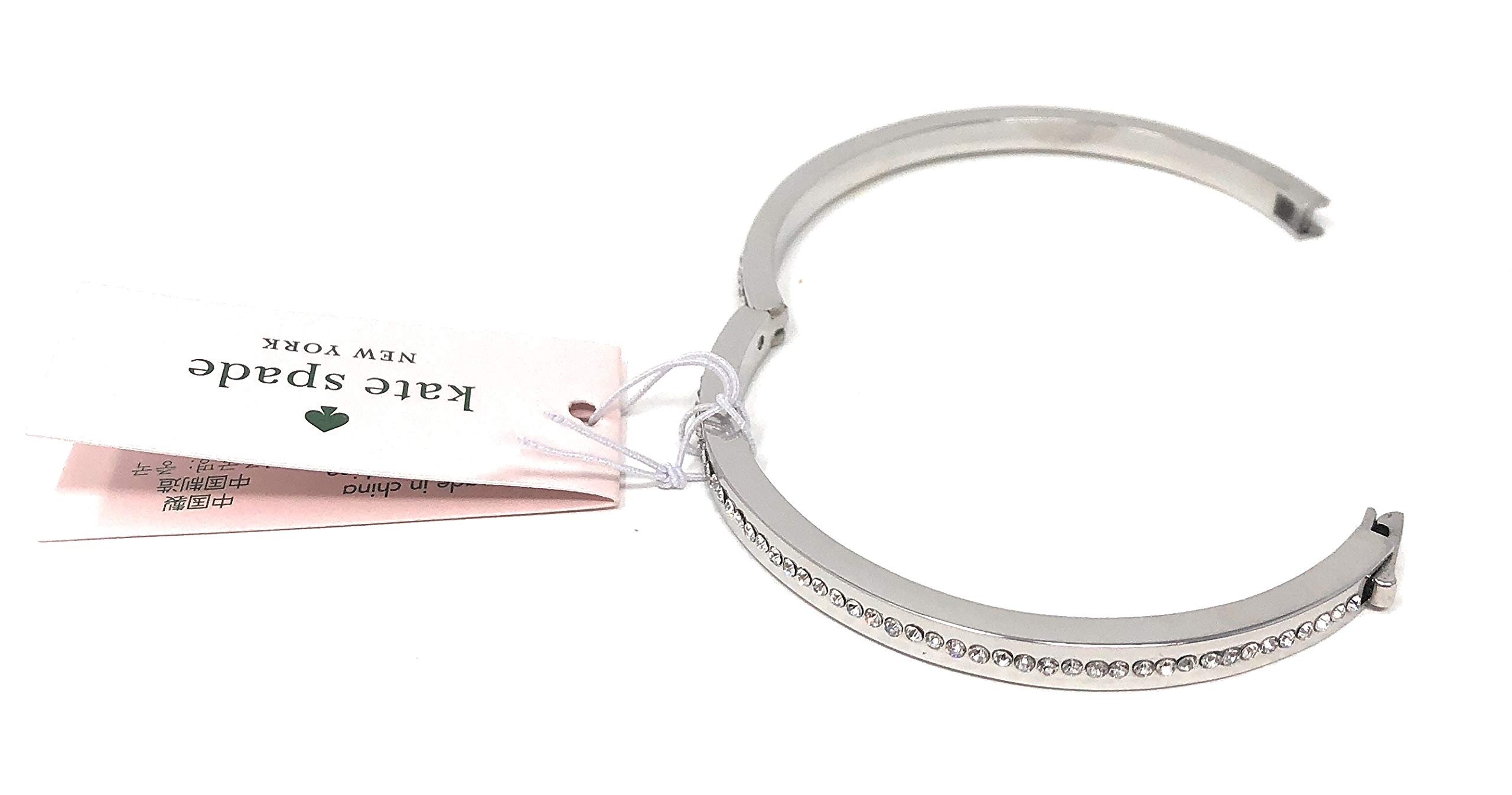 Kate Spade New York Crystal Bangle Bracelet Silver Tone