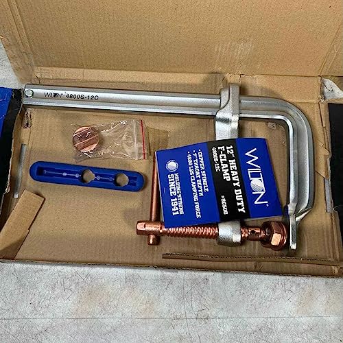 Wilton 12-Inch Heavy-Duty Copper-Plated F-Clamp (4800S-12C)