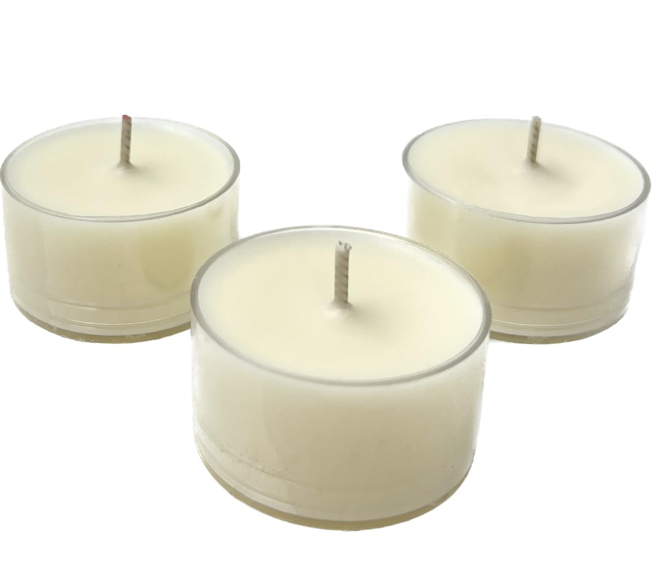 Vanilla Scented 7 Hour Clear Cup Tealight Candles (Set of 24) - Made in USA - Long Burning Clear Cup Vanilla Scented Aromatherapy Candles