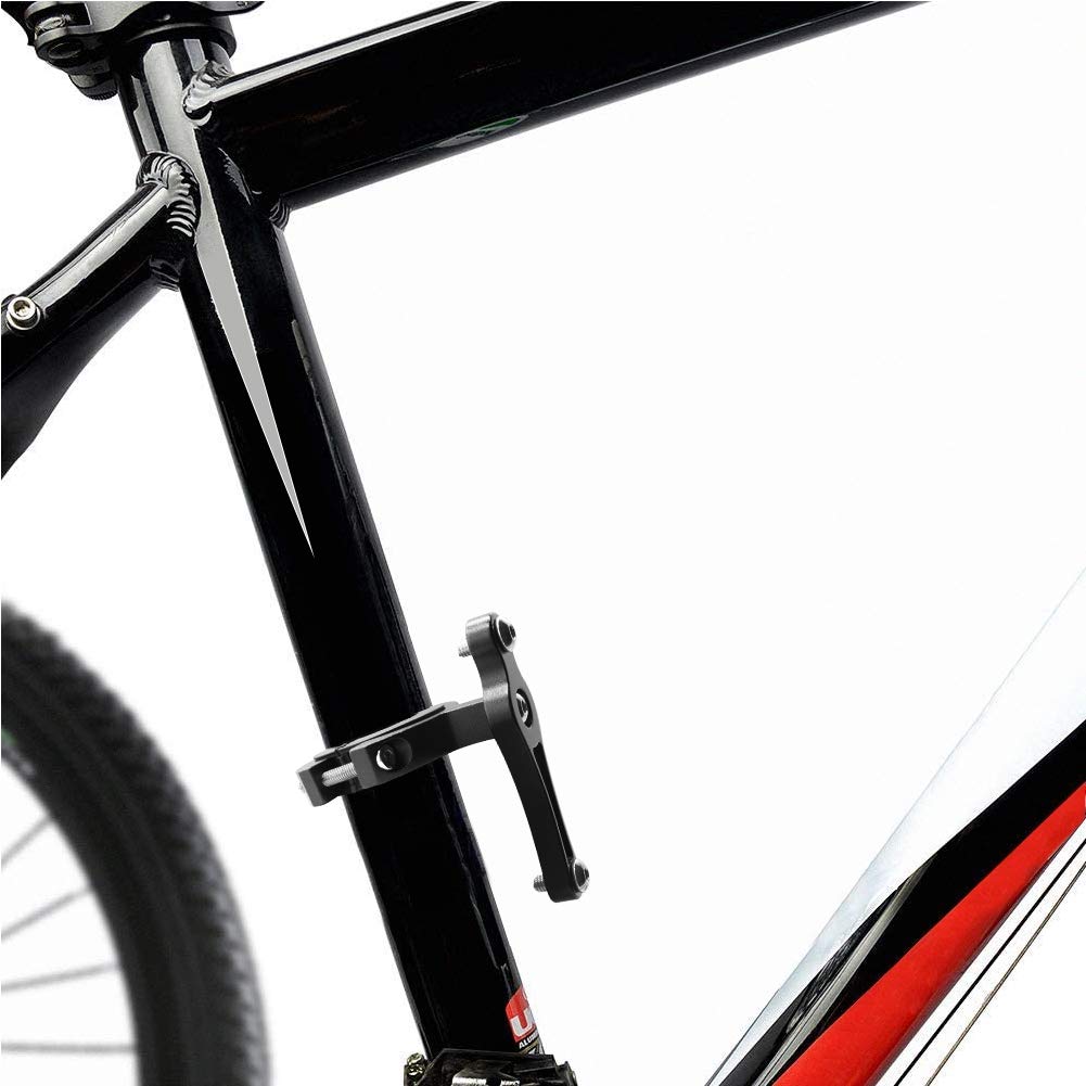 Mczxon Bicycle Water Bottle Holder Mount Adapter Aluminium Alloy, Adjustable Road Bikes MTB Water Bottle Cage Mount Adapter Universal Bottle Cage Clamp Easily Install on Handlebar, Seat Post(Black)