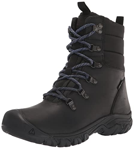 KEEN Women's Greta Waterproof Snow Boot, Black/Black, 10 D (Medium) US