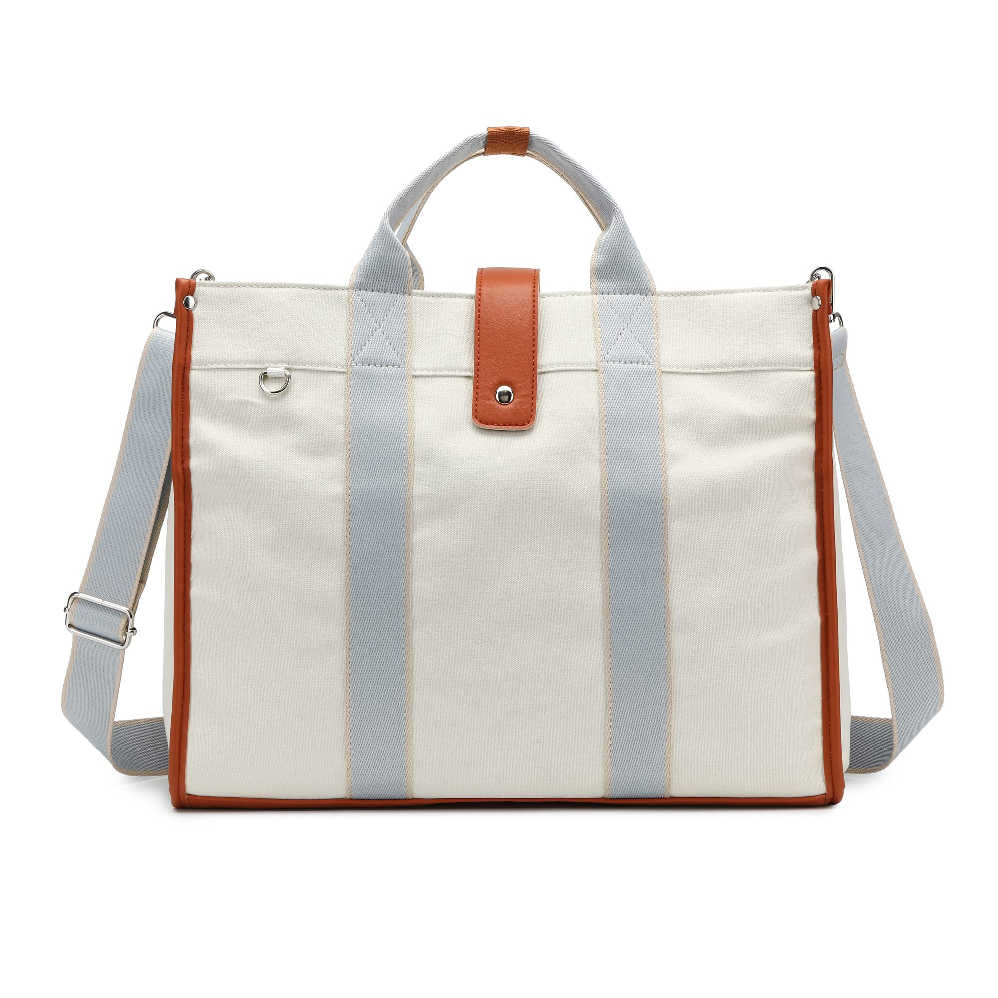 Laptop Bag for Women 15.6 Inch Lightweight Canvas Tote Bags Teacher Work Bag for School Travel