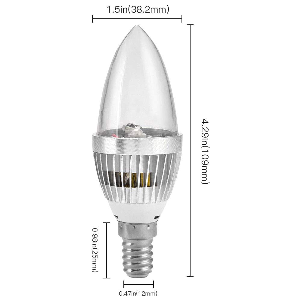 Lxcom Lighting 3W RGB E12 Candelabra LED Bulb Color Changing Candle Light Lamp Remote Control Bulb 16 Colors 4 Modes with Memory Function E12 Candle Base for Home Bar Party KTV Mood Lighting,4 Pack