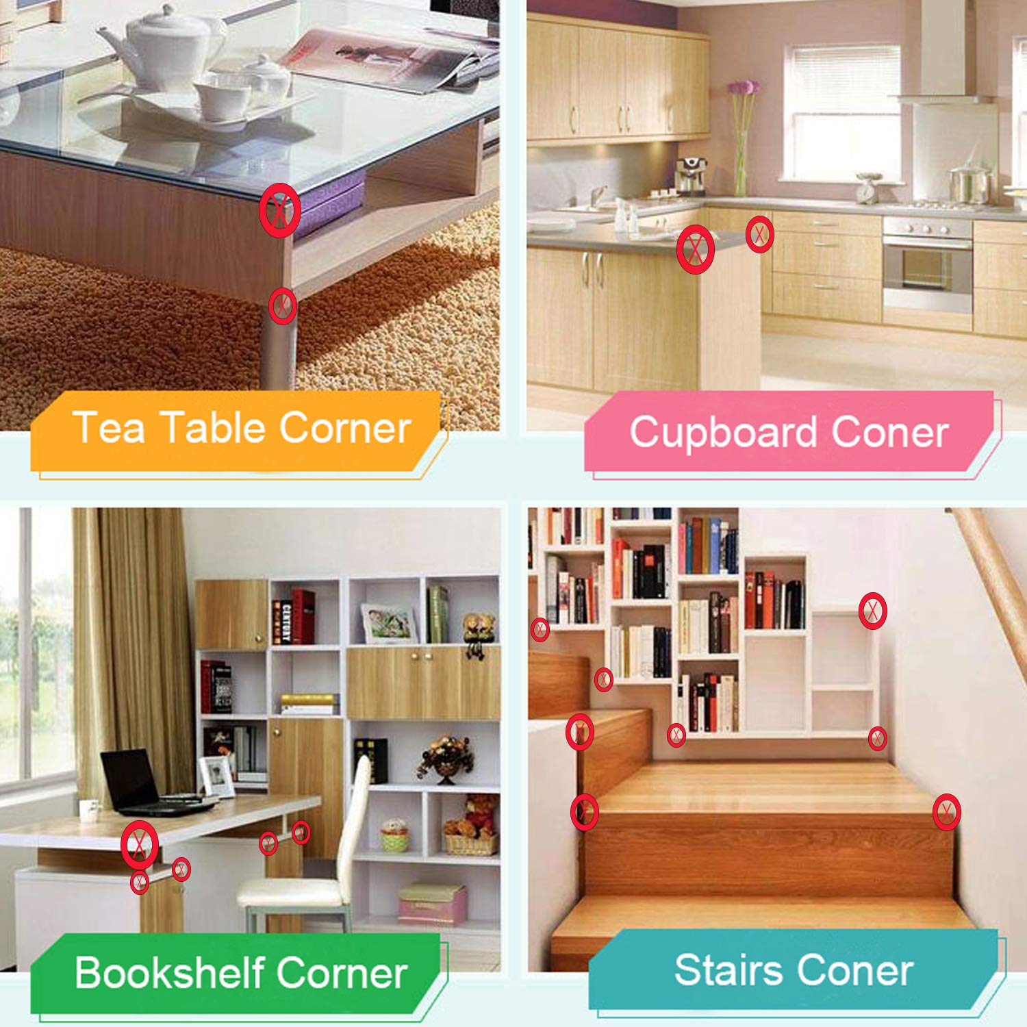 MARKKEER Corner Protectors for Kids (26Pack), Thickening Baby Safety Proofing, Clear Edge Bumpers, Corner Guards for Tea Table Desk Bed Furniture