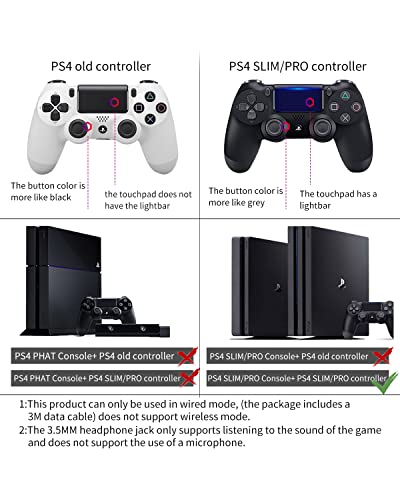 Paddles for PS4 Controller,AOLION Back Button Attachment for PS4 Controller Adapter Accessories with Custom Mapping & 4 Paddles,TURBO Function/Memory Function/Plug And Play, Suitable for PS4 Handles……