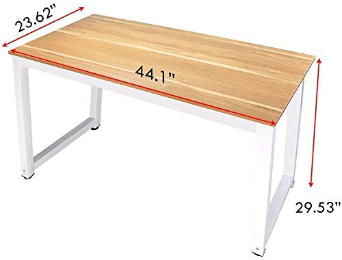 LEGENDARY-YES Laptop Computer Desk PC Table - Wood Workstation Study Writing Gaming Bench Home Office Furniture Tables for Bedroom