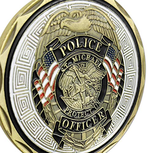 St. Michael Patron Saint of Police Officers Prayer Law Enforcement US Military Challenge Coin