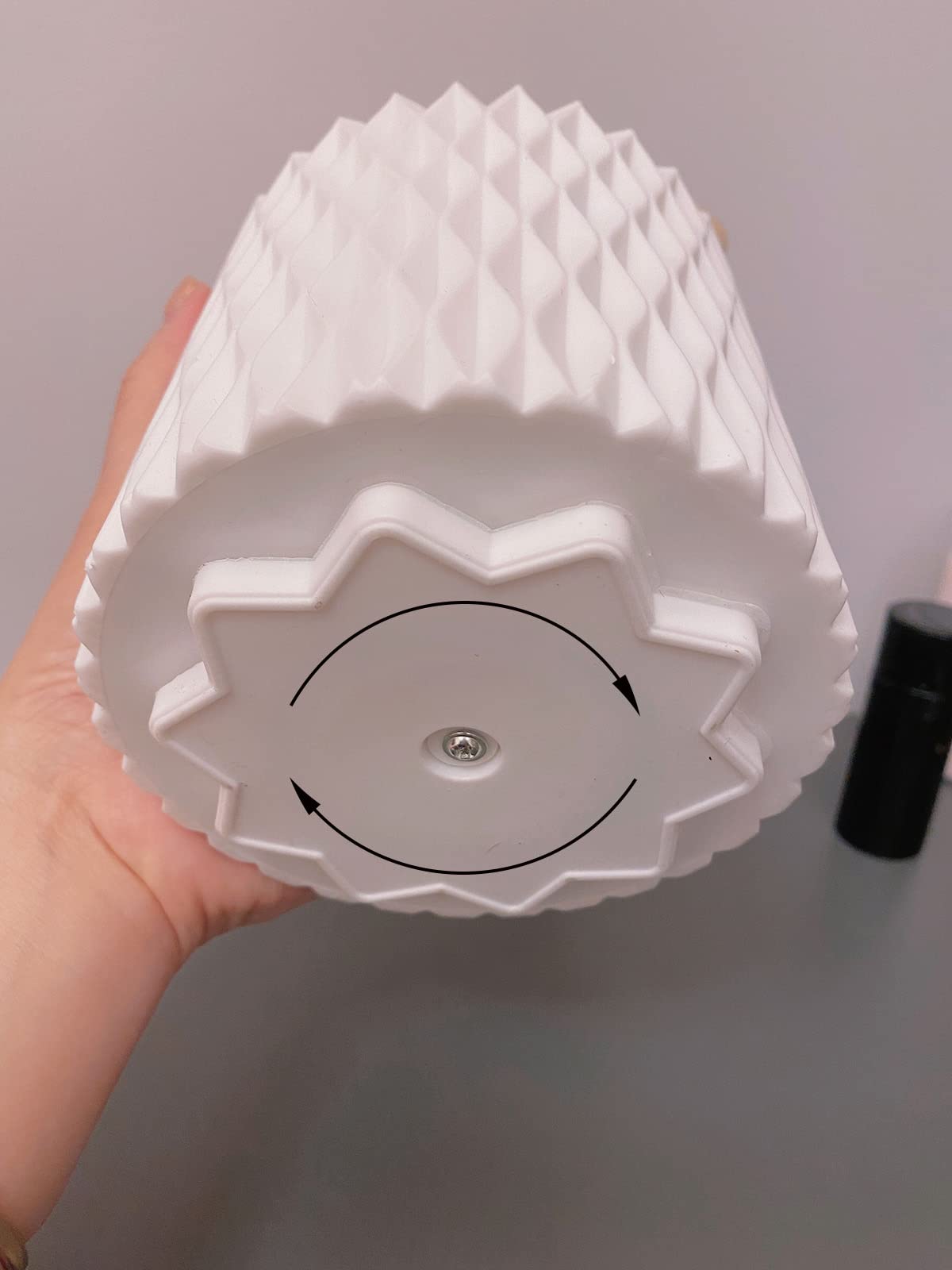 SMILESUN 360°Rotating Makeup Brush Holder Makeup Organizer 5 Slot Cosmetic Storage Makeup Brushes Cup Pen Holder (White)