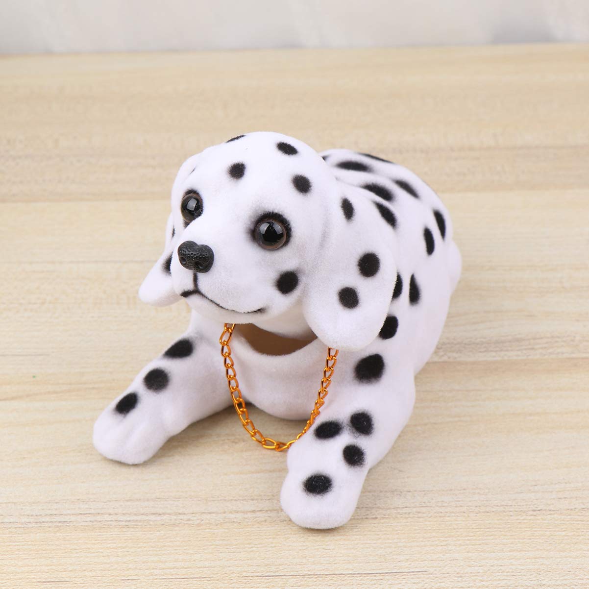 LIOOBO Car Dashboard Bobble Shaking Head Dog Doll Toy Ornaments Car Interior Decorations (Spotty Dog)