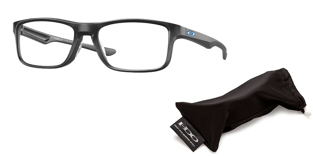 Oakley Plank 2.0 OX8081 808114 53MM Satin Black Rectangular Eyeglasses for Men for Women + BUNDLE With Designer iWear Eyewear Kit