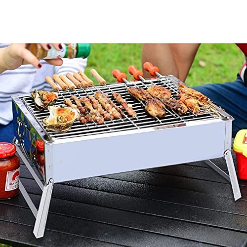 TKFDC BBQ Grill Personal DIY Barbecue Shelf Outdoor Camping Barbecue Grill Charbroiler 1~2 Person Use Smaller (Size : Style1)