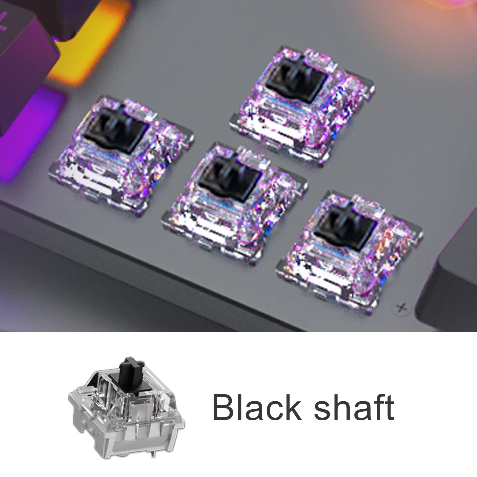 MiliPow Mechanical Gaming Keyboard, RGB104 Keys Rainbow LED Backlit Keyboard with Black Switches, Adjustable Tilt Legs/Durable Keycaps/Anti-Ghosting USB Wired Mechanical Keyboard for PC Mac Xbox Gamer