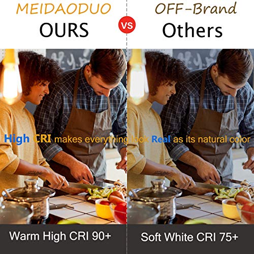 MEIDAODUO Vintage LED Edison Bulbs ST58 60W Equivalent, 6W High Brightness Vintage LED Bulb Clear Glass E26 ST19 2700K Soft Warm White Light Bulb Antique for Bathroom, Pack of 9