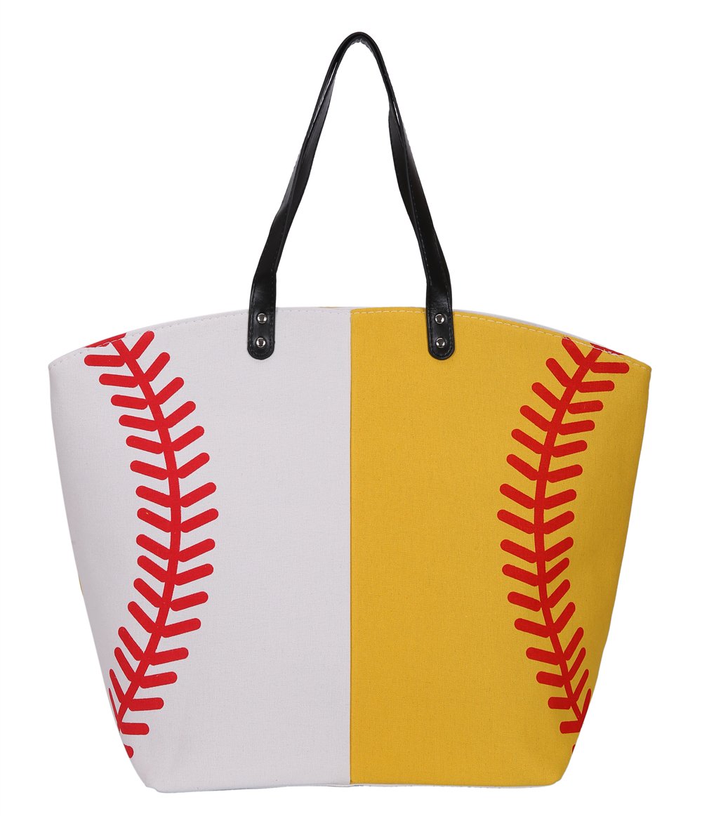 Large Baseball Tote Bag Sports Prints Utility Tote Beach Bag Travel Bag